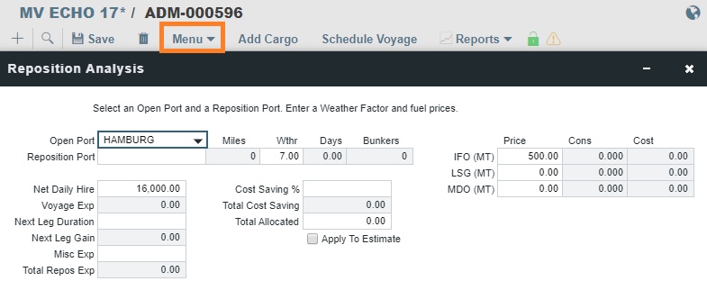 IMOS - Reposition Analysis